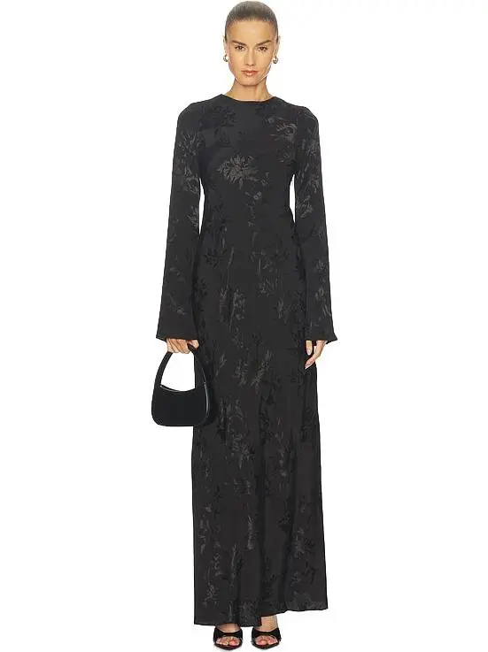 Hemant & Nandita Back Ties Maxi Dress - Black