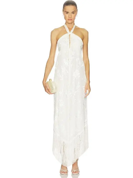 Hemant & Nandita Tie Sash Maxi Dress - Ivory