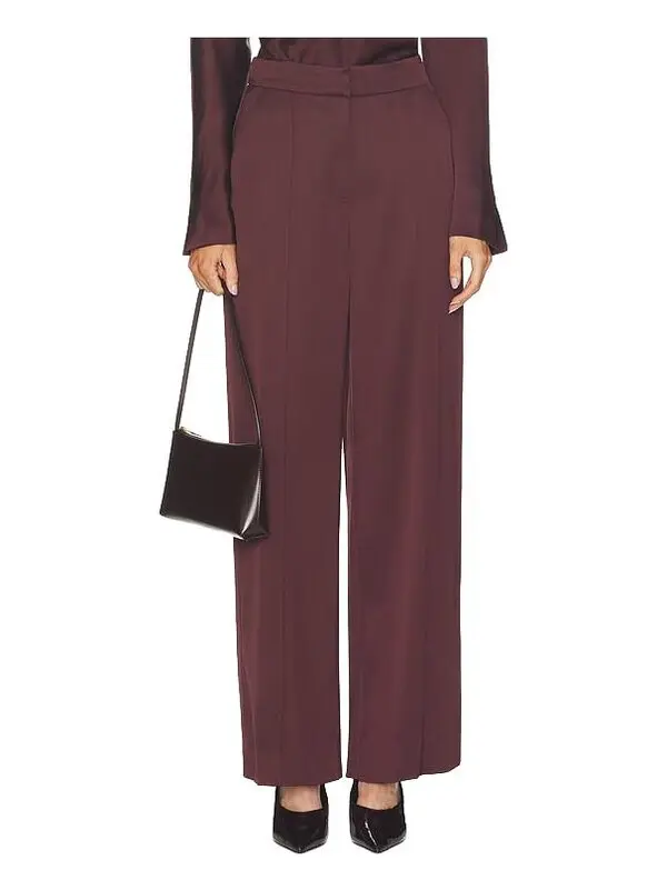 Simkhai Kyra Wide Leg Pant - Mahogany