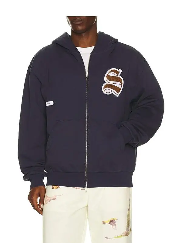 STUDENTS GOLF Qualifications Fleece Zip Hoodie - Navy