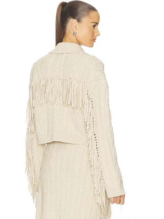 Simkhai Virginia Cropped Cardigan - Sand