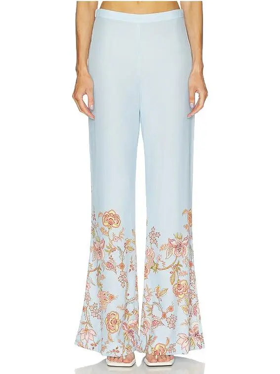Hemant & Nandita Wide Leg Pants - Powder Blue