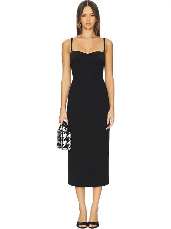 Majorelle X Christina Elezaj Shea Midi Dress - Black