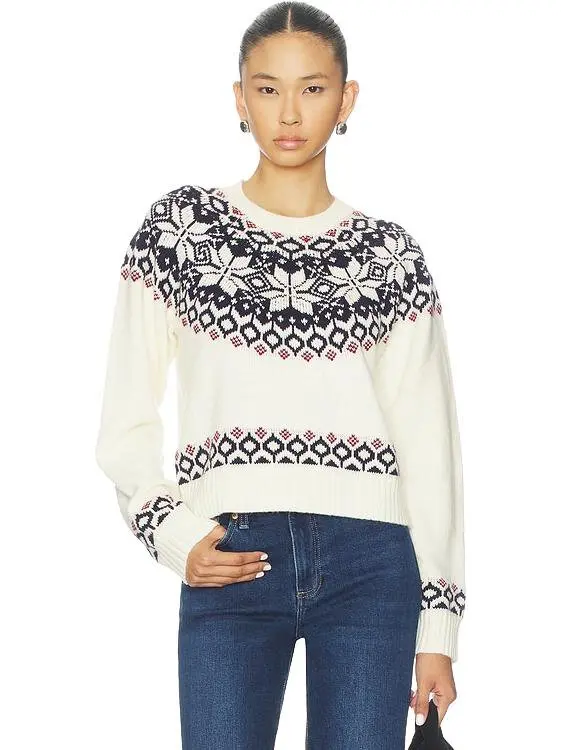 LOVERS AND FRIENDS X Christina Elezaj Calix Fair Isle Sweater - Cream Multi