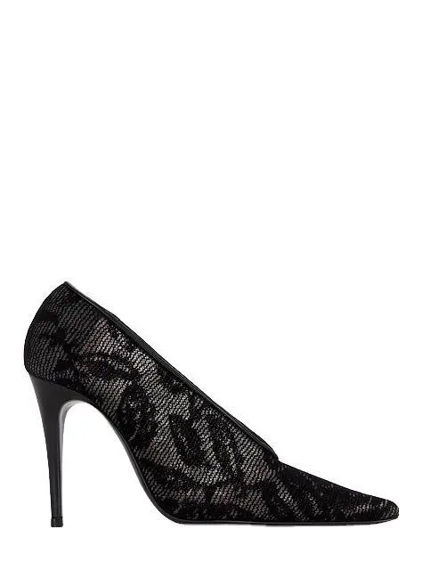 Magda Butrym Floral Pointed Pump - Black