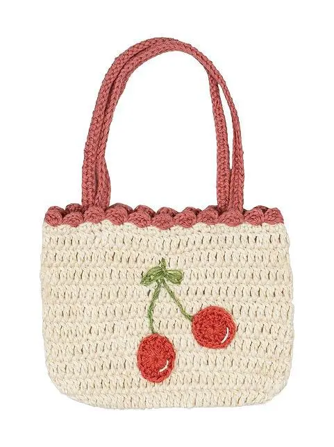 WILD WAWA Crochet Purse - Red Cherries