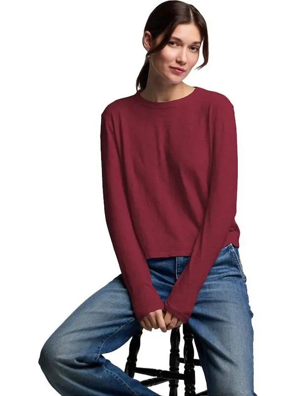 Velvet By Graham & Spencer Megan Tee - Burgundy