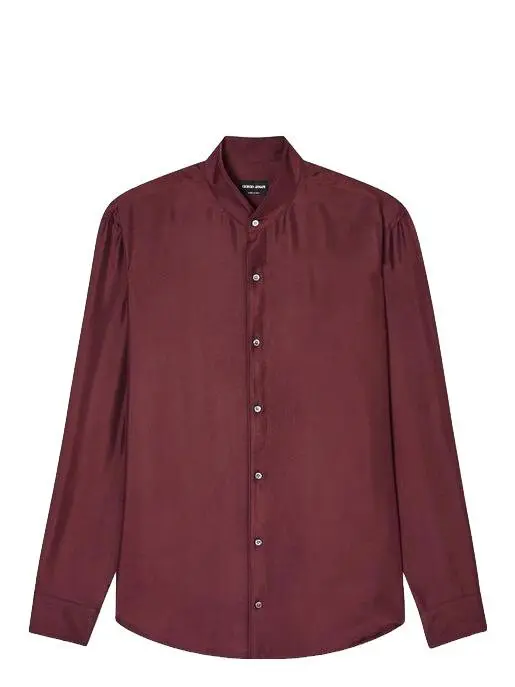 Giorgio Armani Silk Twill Shirt - Natural