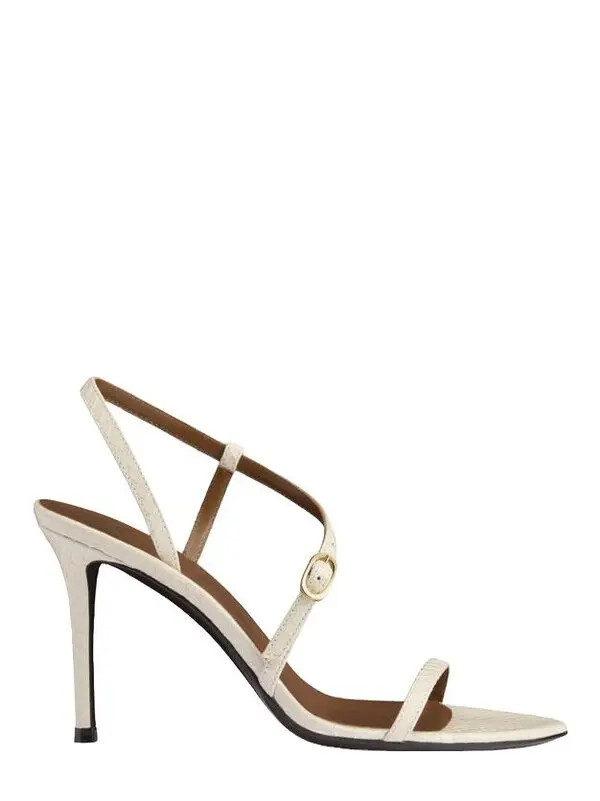 GIUSEPPE ZANOTTI Audrinette 90 Elaphe Carinata Sandals - Gold
