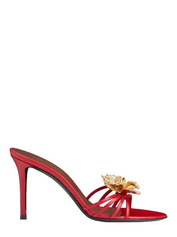 GIUSEPPE ZANOTTI Orchid Crystal Mule 90 - Red