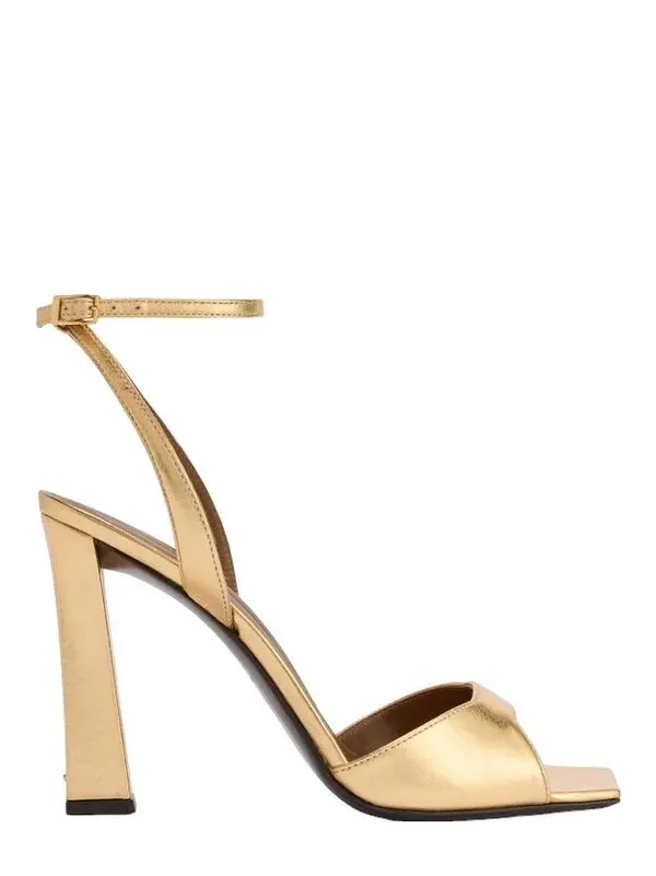 GIUSEPPE ZANOTTI Venice 105 Laminated Leather Sandals - Gold