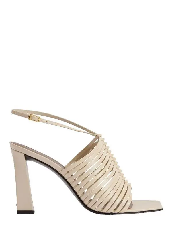 GIUSEPPE ZANOTTI Jane 90 Leather Sandals - Gold