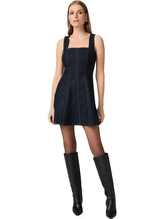 Paige Perla Mini Fit & Flare Dress - Denim