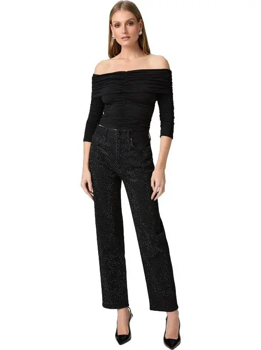 Paige Stevie Ankle Straight Jean - Denim