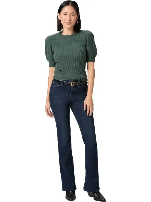 Paige High-rise Laurel Canyon Petite Bootcut Jean - Denim