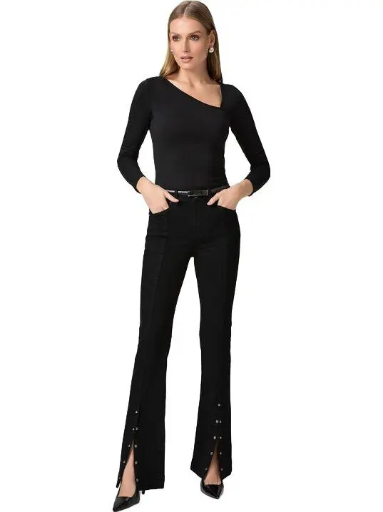 Paige High-rise Manhattan Bootcut Jean - Black