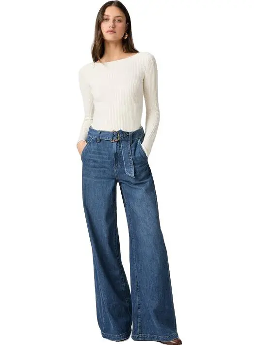 Paige Cameron Wide Leg Jean - Denim