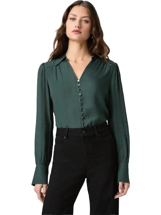 Paige Camu Button-up Shirt - Black