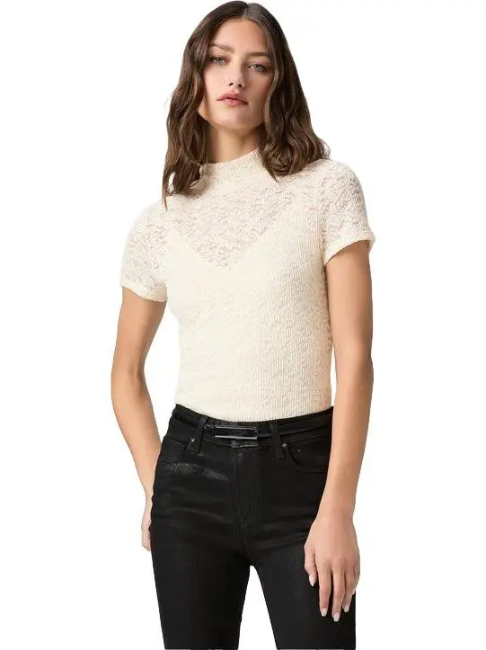 Paige Lace Tee - White