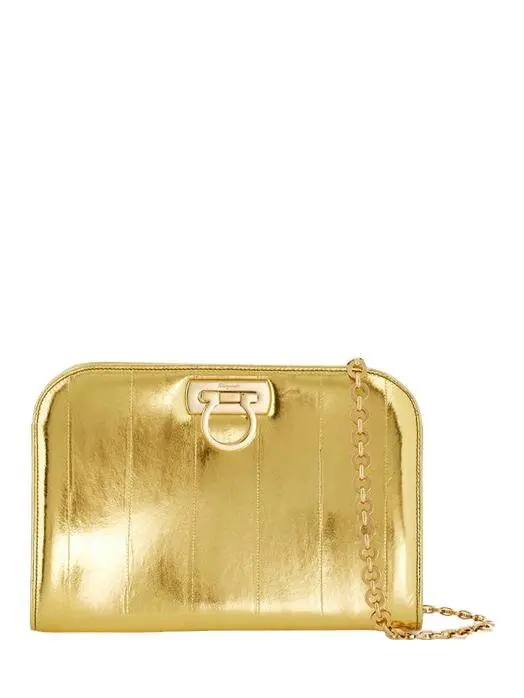 FERRAGAMO Diana Clutch - Gold