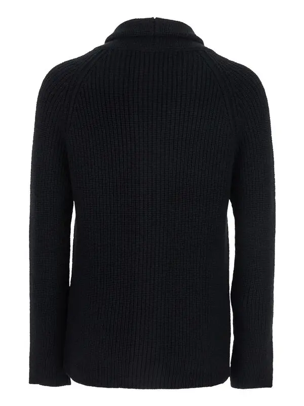 Tagliatore Knit Cardigan With V-neck - Black