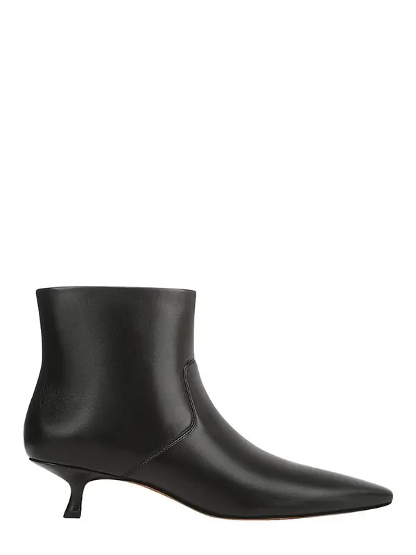 Vince Simone Leather Ankle Boots - Black