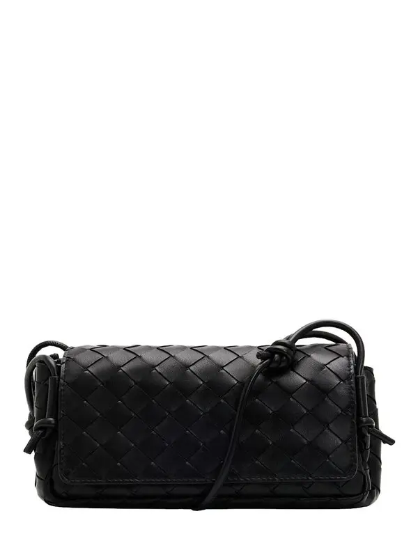 Bottega Veneta Nappa Leather Crossbody Bag - Black