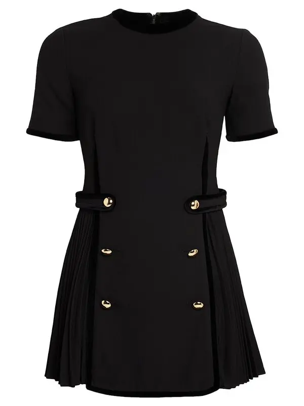 Simkhai Doria Velvet-trim Mini Dress - Black