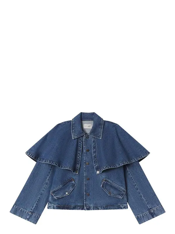 FRAME Denim Cape Jacket - Blue