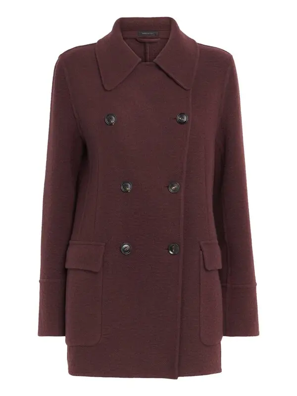 Brioni Cashmere-wool Pea Coat - Burgundy