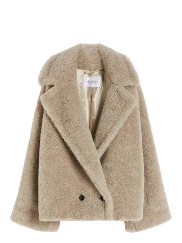 Max Mara Alpaca, Cashmere, And Silk Teddy Jacket - Beige