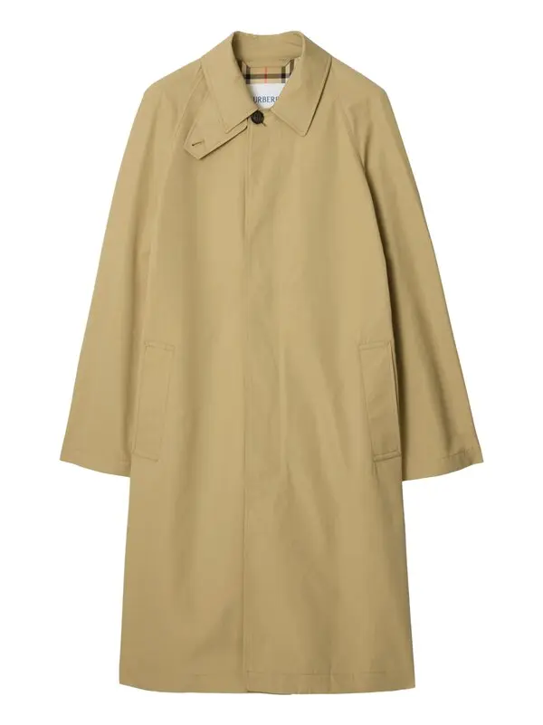 Burberry Cotton Canvas Long Car Coat - Beige