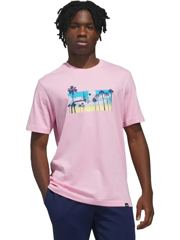 Adidas Summer Sunset Graphic T-shirt - True Pink