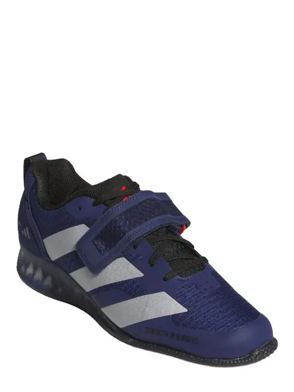 Adidas Adipower Weightlifting 3 Shoes - Dark Blue / Silver Metallic / Core Black