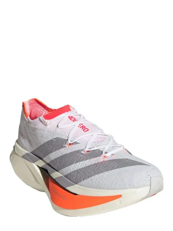 Adidas Adizero Prime X3 Strung Athletic Shoes - Cloud White / Cloud White / Lucid Red