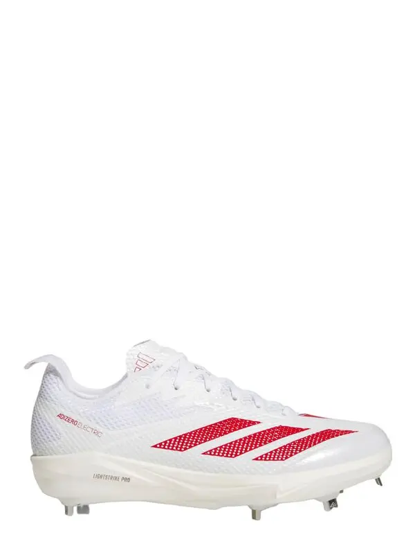 Adidas Adizero Electric 2.0 Baseball Cleats - Cloud White / Team Power Red 2 / Cloud White