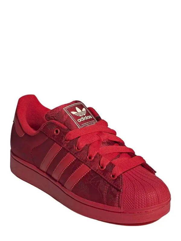 Adidas Superstar Ii Lace Up Sneakers - Better Scarlet / Better Scarlet / Wonder White