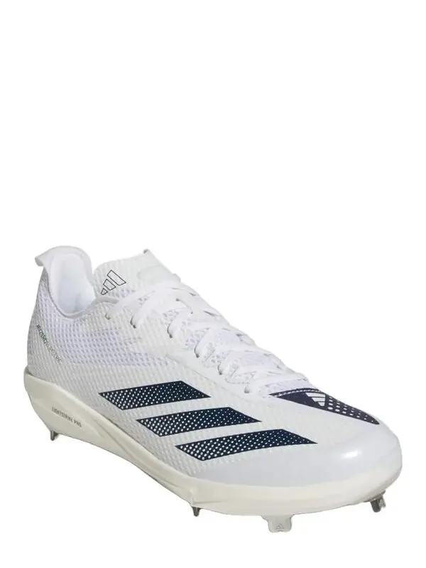 Adidas Adizero Electric 2.0 Baseball Cleats - Cloud White / Team Navy Blue 2 / Cloud White