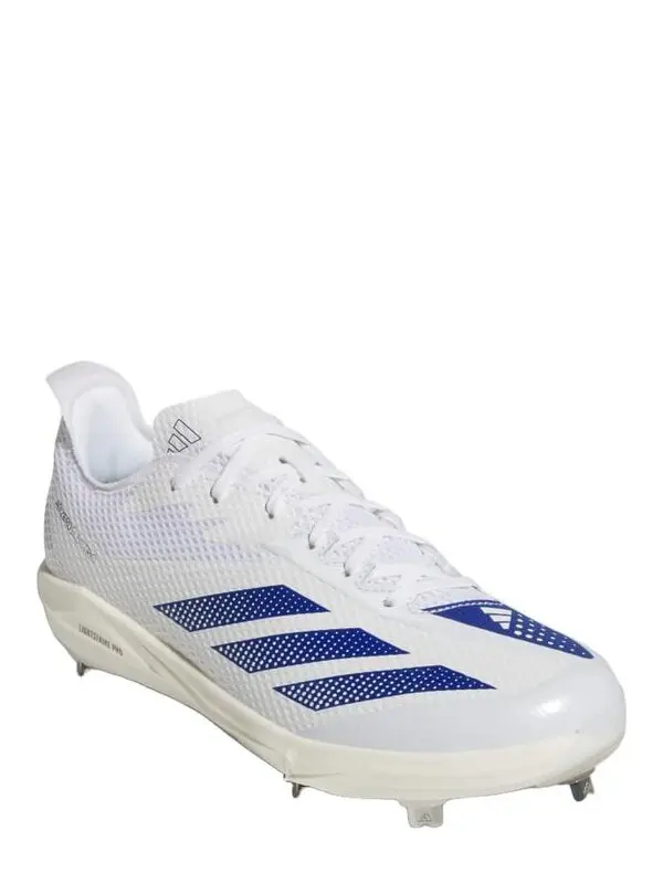 Adidas Baseball Cleats - Cloud White / Royal Blue / Cloud White