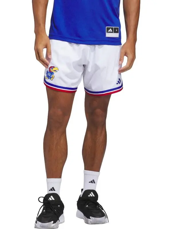 Adidas Kansas Jayhawks Swingman Short - White / Royal Blue