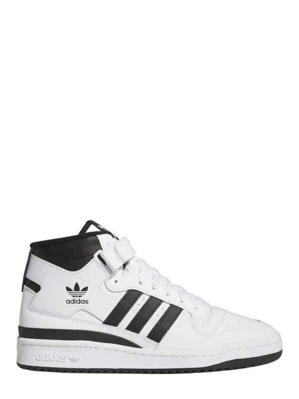Adidas Forum Mid High-top Sneakers - Cloud White / Core Black / Cloud White