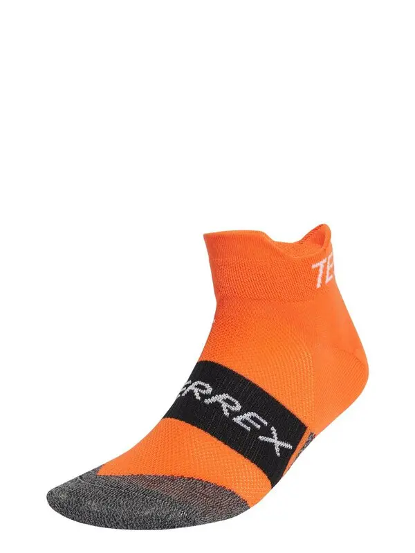 Adidas Terrex Heat.rdy Trail Running Speed Ankle Socks - Semi Impact Orange / White