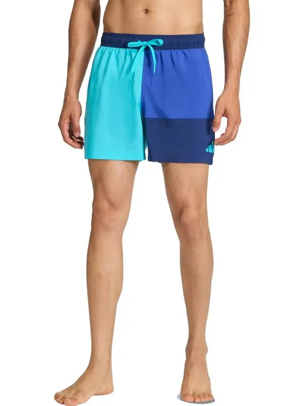 Adidas Colorblock 5-inch Swim Shorts - Lucid Cyan / Semi Lucid Blue
