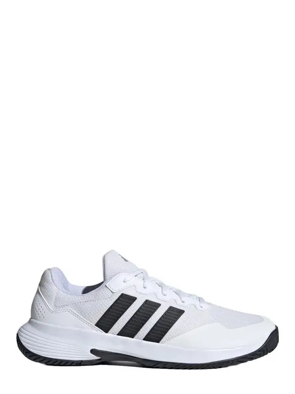 Adidas Gamecourt 2 Tennis Shoes - Cloud White / Core Black / Silver Metallic