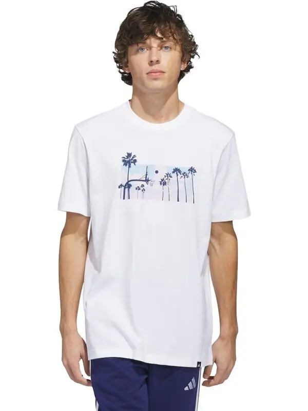 Adidas Summer Sunset Graphic T-shirt - White