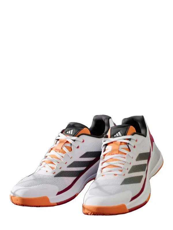 Adidas Crazyquick Padel Sneakers - Cloud White / Core Black / Lucid Orange