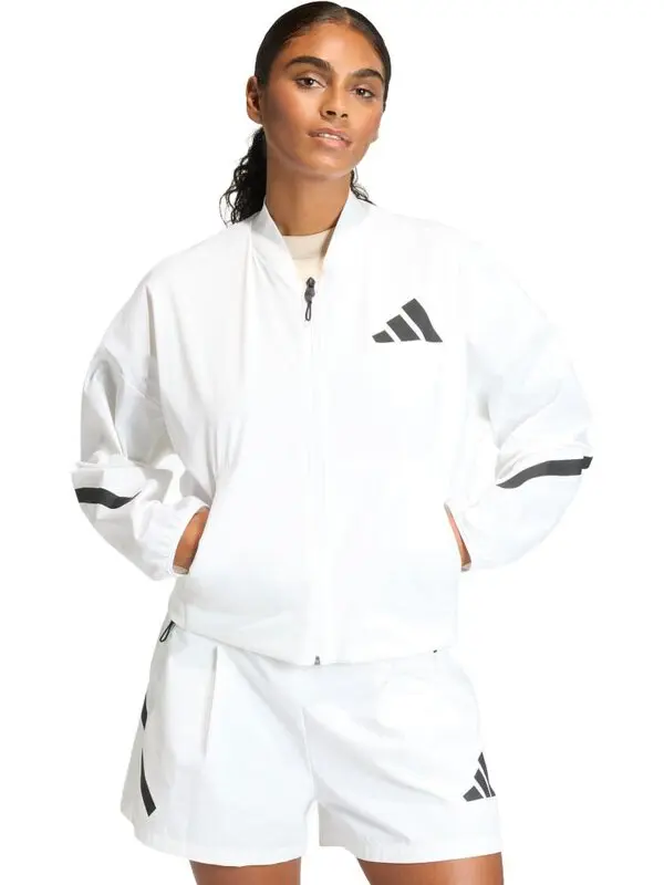Adidas Z.n.e. Woven Bomber Jacket - White