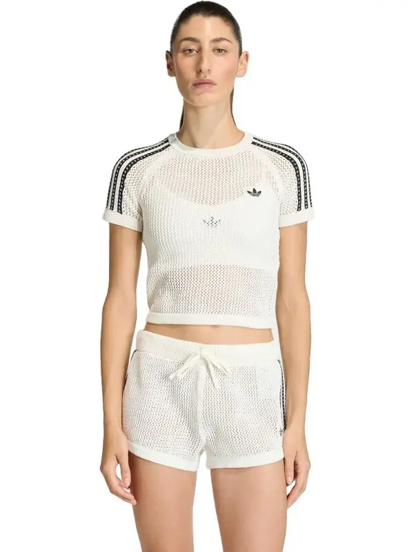 Adidas Knitted Crochet Cali Tee - Off White