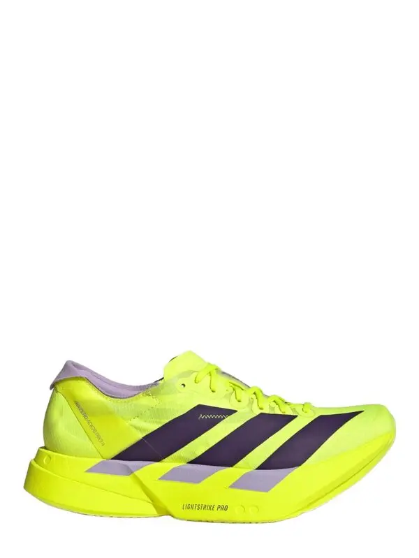 Adidas Adizero Adios Pro 4 Athletic Sneakers - Solar Yellow / Aurora Plum / Powder Plum