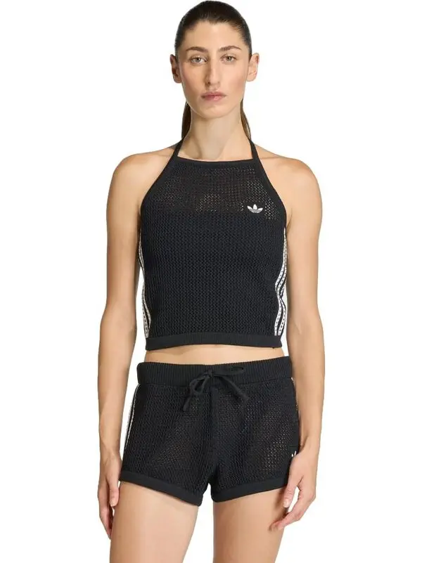 Adidas Knitted Crochet Top - Black